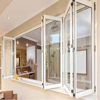 China Modern Design Folding Screen Soundproof Glass Aluminium Bifold Windows With ≤2.1 K Value for sale