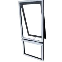 China 8-Way Seal SKATE Grey And White Aluminium Alloy Awning Windows For End Buildings for sale
