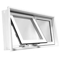 China 8-Way Seal SKATE Grey And White Aluminium Alloy Awning Windows For End Buildings for sale