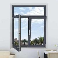 China French Casement Glass Windows With 304 Stainless Steel Mesh And SKATE Original Hardware for sale