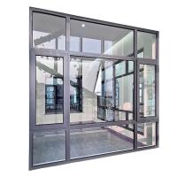 China French Casement Glass Windows With 304 Stainless Steel Mesh And SKATE Original Hardware for sale