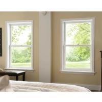 China Double Insulated Aluminum Skate Double Hung Windows High Security Hardware Included for sale