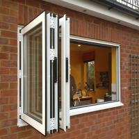 China Windproof Aluminum Double Glass Bifold Windows for Kitchen for sale