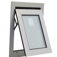 China Black and White Double Glazed Aluminum Alloy Awning Windows with 8-Way Seal for sale