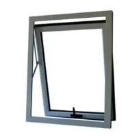 China Black and White Double Glazed Aluminum Alloy Awning Windows with 8-Way Seal for sale