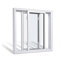 China Double Glazed Aluminium 3 Tracks Sliding Windows With Stainless Steel Screen Netting for sale