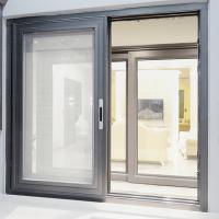 China Double Glazed Aluminium 3 Tracks Sliding Windows With Stainless Steel Screen Netting for sale