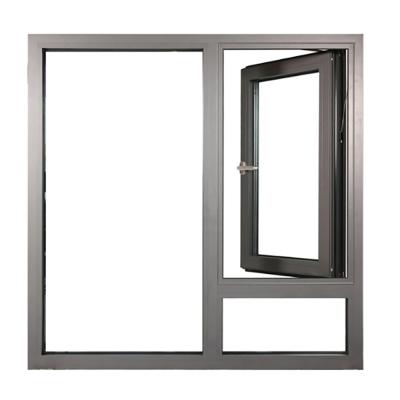 China Folding Screen Windproof Aluminum Double Glazed Flush Casement Windows for sale