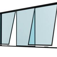 China Black Household Double Glazed Aluminum Alloy Awning Windows For Residential Demand for sale