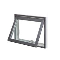 China Black Household Double Glazed Aluminum Alloy Awning Windows For Residential Demand for sale