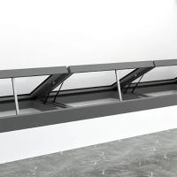 China Electric Or Manual Skylight With Welded Aluminum Frame And Horizontal Opening Pattern for sale