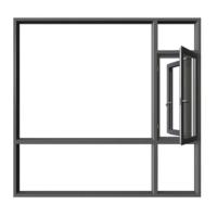 China Double Glazed Aluminum Tilt-Turn Casement Windows For Hanging Curtain In Bedroom for sale