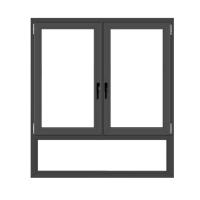 China Double Glazed Aluminum Tilt-Turn Casement Windows For Hanging Curtain In Bedroom for sale