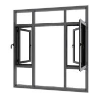 China Double Glazed Aluminum Tilt-Turn Casement Windows For Hanging Curtain In Bedroom for sale