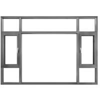 China Double Glazed Aluminum Tilt-Turn Casement Windows For Hanging Curtain In Bedroom for sale