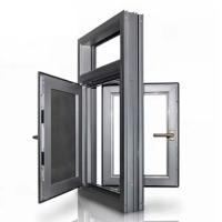 China Water Tightness Level 6 SKATE Aluminum Casement Windows With Triple Glazed And Screen for sale