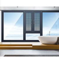 China Water Tightness Level 6 SKATE Aluminum Casement Windows With Triple Glazed And Screen for sale