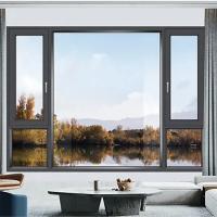 China Water Tightness Level 6 SKATE Aluminum Casement Windows With Triple Glazed And Screen for sale