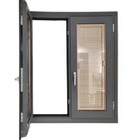 China Modern Style SKATE Waterproof Black Alloy Aluminium Double Glazed Casement Windows for sale