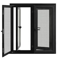 China Stainless Steel Screen Netting Casement Windows With Air Insulation And Water Tightness for sale