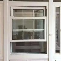 China Aluminum Glass Automatic Vertical Sliding Double Hung Windows For Hanging Curtain Type for sale
