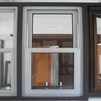 China Aluminum Glass Automatic Vertical Sliding Double Hung Windows For Hanging Curtain Type for sale
