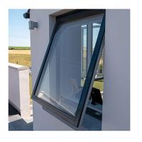 China Folding Screen SKATE Modern Design Double Glazed Aluminum Alloy Awning Windows for sale