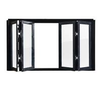 China Customized Thermal Break Aluminum Bi Folding Windows With High Strength Heat Insulation Strip for sale