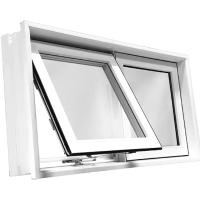 China High Durability Grey Design Double Glazed Awning Windows With 304 Stainless Steel Mesh for sale