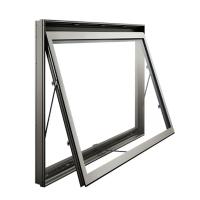 China High Durability Grey Design Double Glazed Awning Windows With 304 Stainless Steel Mesh for sale
