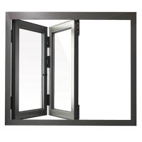 China Level 9 Wind Pressure Resistance Bi-Fold Windows Made Of Thermal Break Aluminum Profile for sale