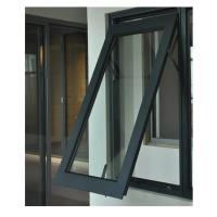 China Double Glazed Black Aluminum Alloy Awning Windows for sale