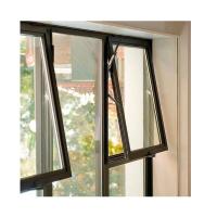 China Double Glazed Black Aluminum Alloy Awning Windows for sale