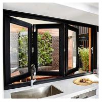 China Thermal Break Aluminum Alloy Bi-Fold Windows with High Strength Heat Insulation Strip for Residentials for sale
