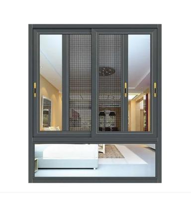 China Factory Direct Sales Aluminum Vertical Sliding Window with 1.8 Wall Thickness for sale
