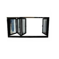 China Aluminum Folding Windows For Residential Construction With Stainless Steel Screen Netting for sale