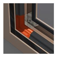 China Aluminum Slim Casement Windows with 304 Stainless Steel Mesh for sale