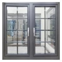 China Latest Design Double Glazed Aluminum Casement Windows With Stainless Steel Screen Netting for sale