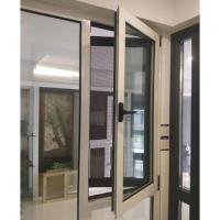 China Latest Design Double Glazed Aluminum Casement Windows With Stainless Steel Screen Netting for sale