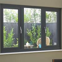 China Latest Design Double Glazed Aluminum Casement Windows With Stainless Steel Screen Netting for sale