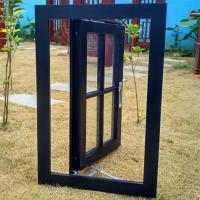 China Latest Design Double Glazed Aluminum Casement Windows With Stainless Steel Screen Netting for sale