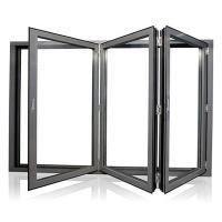 China Louver Curtain Double Tempered Aluminum Bi Fold Window For Housing Workshop Bathroom for sale