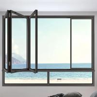 China Aluminum Louver Curtain Type Folding Windows With Heat Insulation Coefficient ≤2.1 for sale