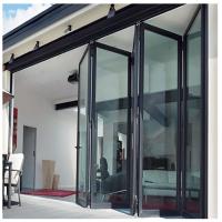 China Enhanced Energy Efficiency Aluminum Alloy Bifold Waterproof Doors With Stainless Steel for sale