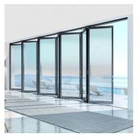 China Enhanced Energy Efficiency Aluminum Alloy Bifold Waterproof Doors With Stainless Steel for sale