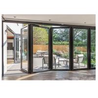 China Enhanced Energy Efficiency Aluminum Alloy Bifold Waterproof Doors With Stainless Steel for sale