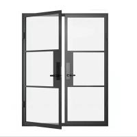 China Skate Modern Aluminum Casement Soundproof Doors For Elegant Patio for sale
