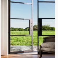 China Top Quality Patio Exterior Aluminium Casement Double Glass Door With 8-way Seal Design for sale