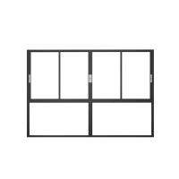 China Aluminum Sliding Windows With 1.1W/ (㎡·K) Grade 9 Thermal Insulation for sale
