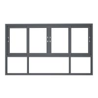 China 6mm Overlapping Thermal Break Aluminum Sliding Window With Level 8 Air Tightness for sale